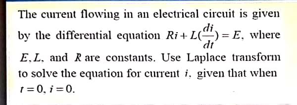 Solved The current flowing in an electrical circuit is given | Chegg.com