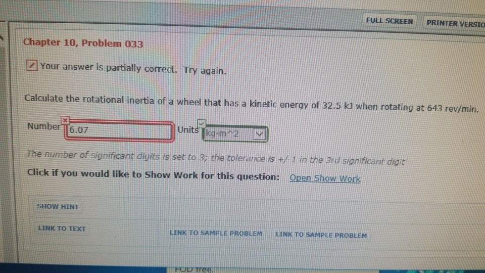 Solved FULL SCREEN PRINTER VERSTO Chapter 10, Problem 033 | Chegg.com