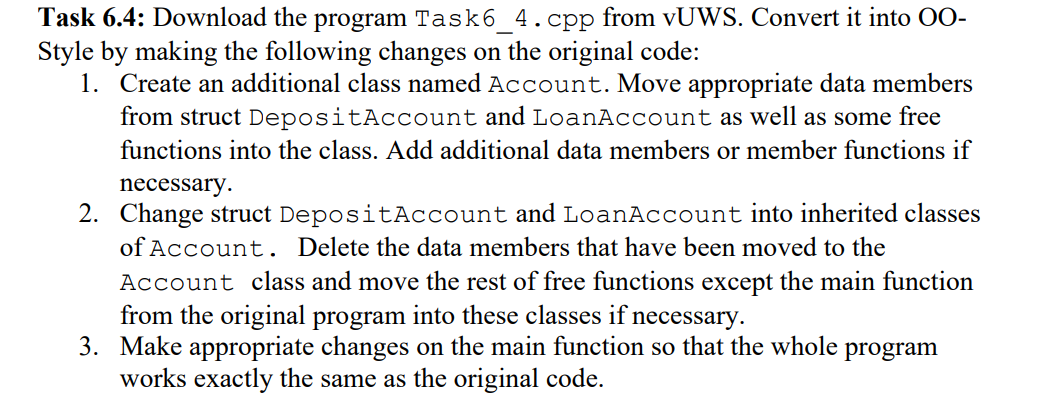 Solved This is Task 6.4.cpp code. #include | Chegg.com
