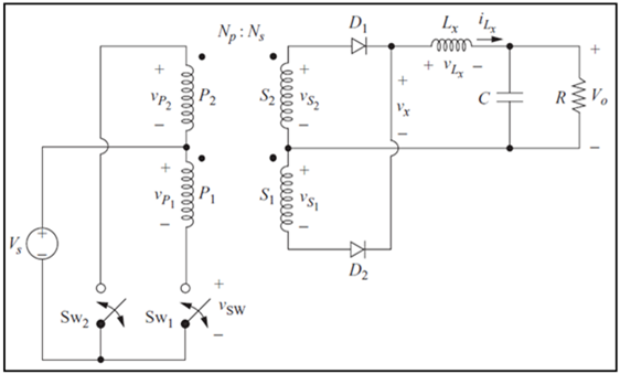 Solved A push-pull converter shown in the below figure has | Chegg.com