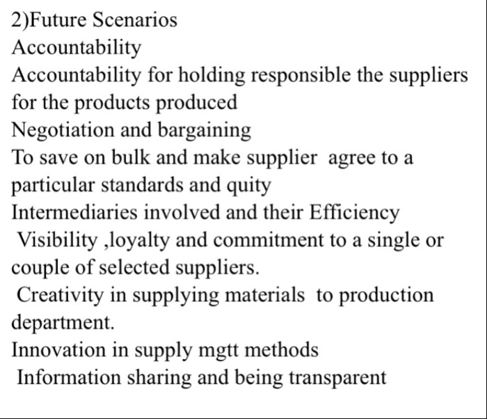 Solved 2)Future Scenarios Accountability Accountability for | Chegg.com