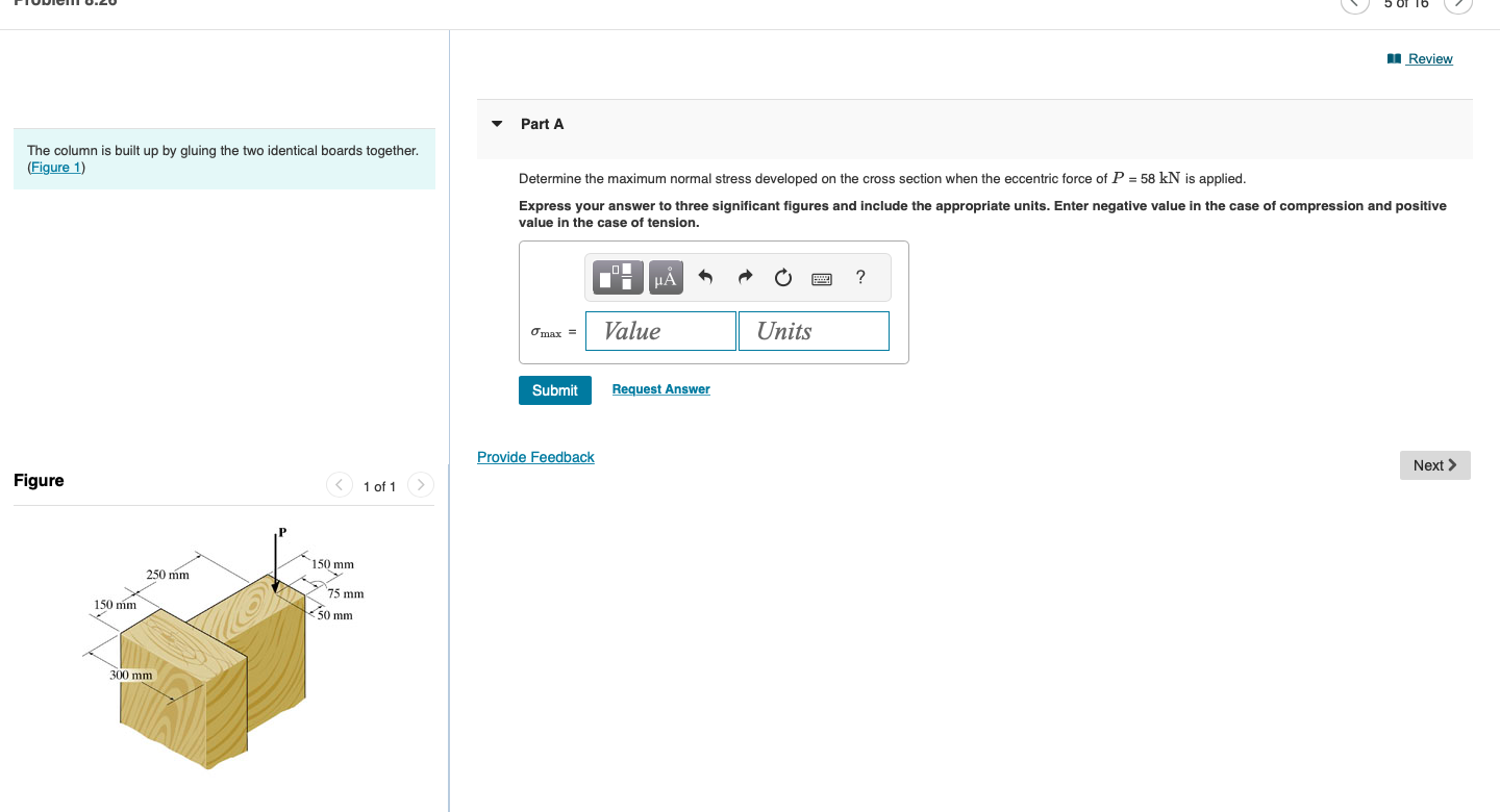 Solved The column is built up by gluing the two identical | Chegg.com