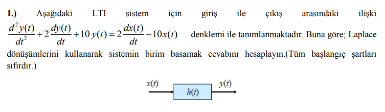 Its an LTI system, between input and output is the | Chegg.com