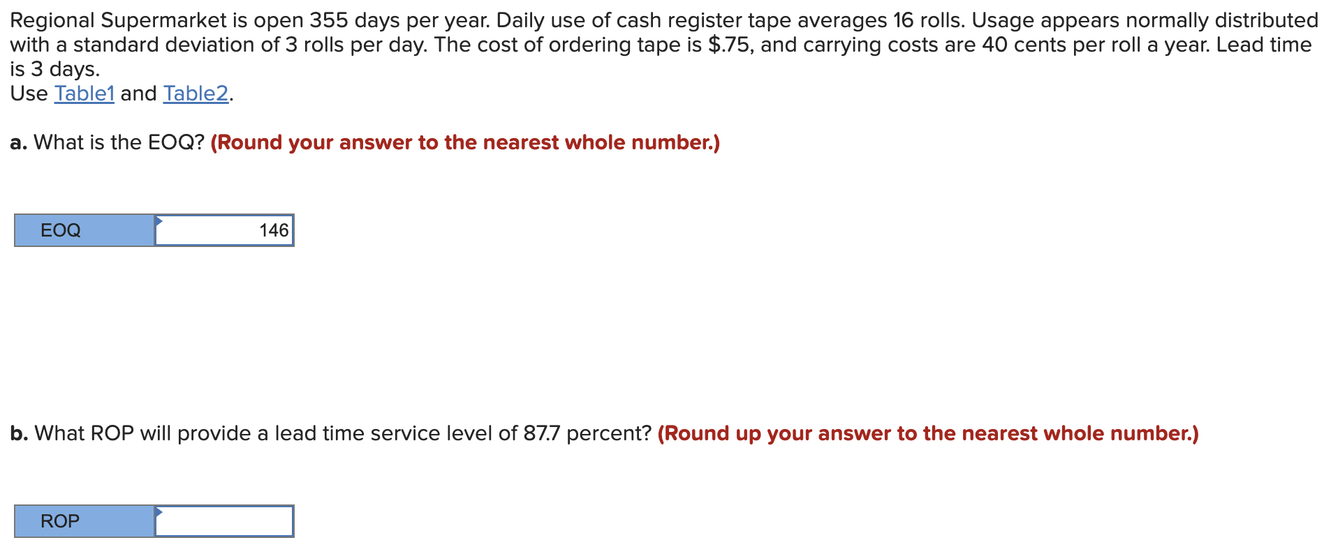 Regional Supermarket is open 355 days per year. Daily | Chegg.com