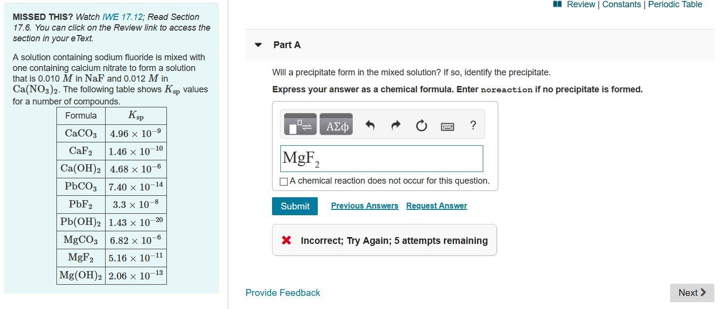 Solved MA Review Constants Periodic Table MISSED THIS? Watch | Chegg.com