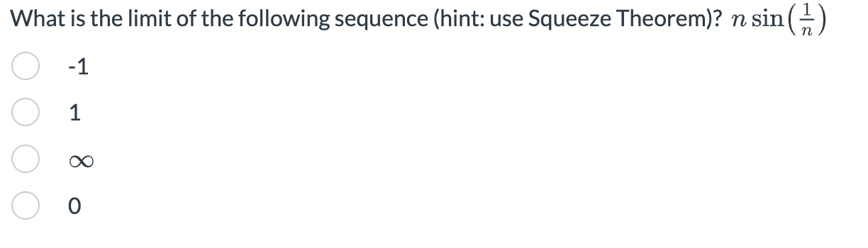 Solved What is the limit of the following sequence (hint: | Chegg.com