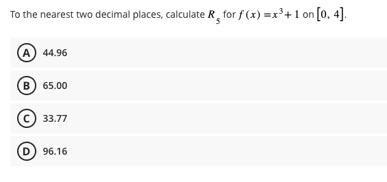 Solved To the nearest two decimal places, calculate R5 for | Chegg.com