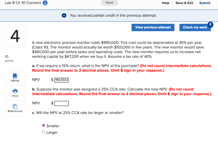 - You received partial credit in the previous | Chegg.com