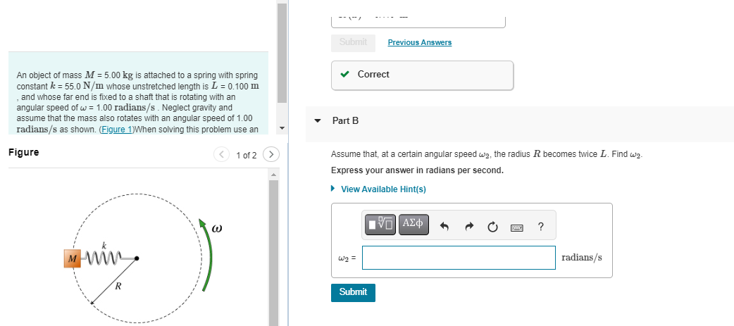 Assume that, at a certain angular speed \omega 2 , | Chegg.com