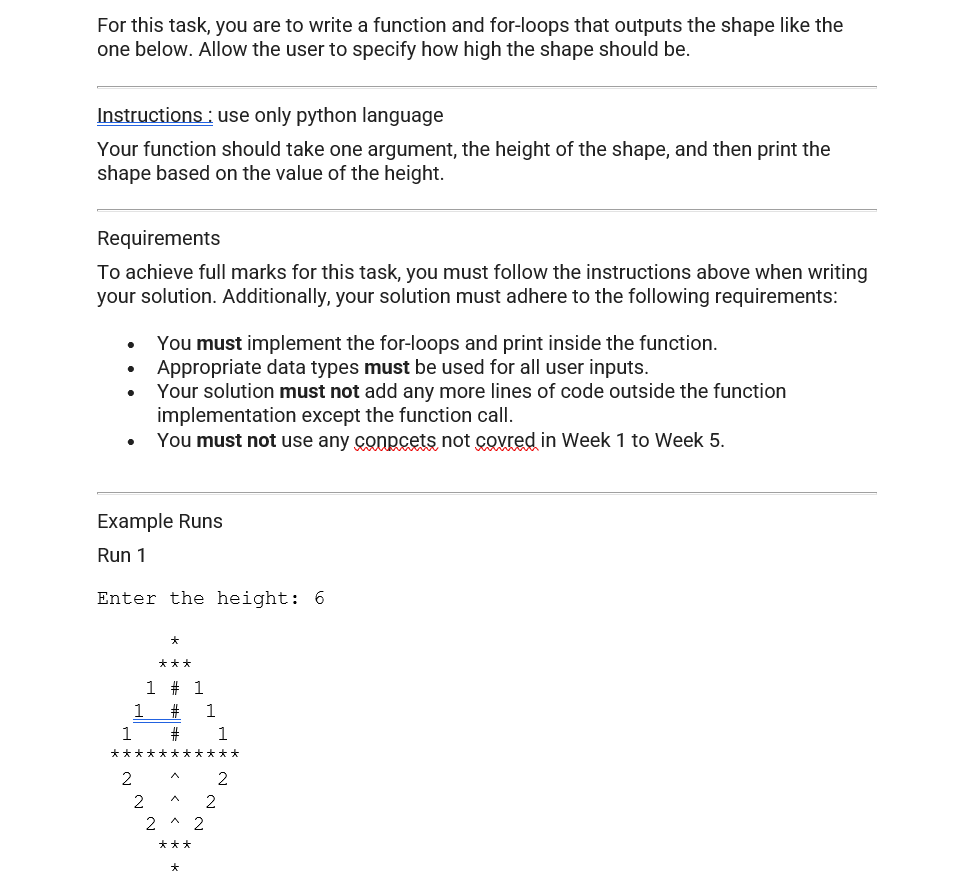 Solved For this task, you are to write a function and | Chegg.com