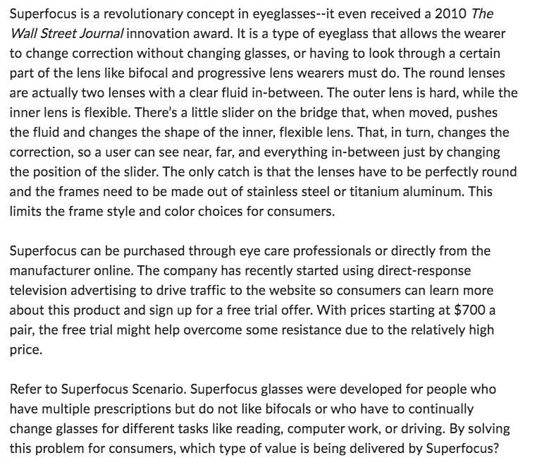 Solved Superfocus is a revolutionary concept in | Chegg.com