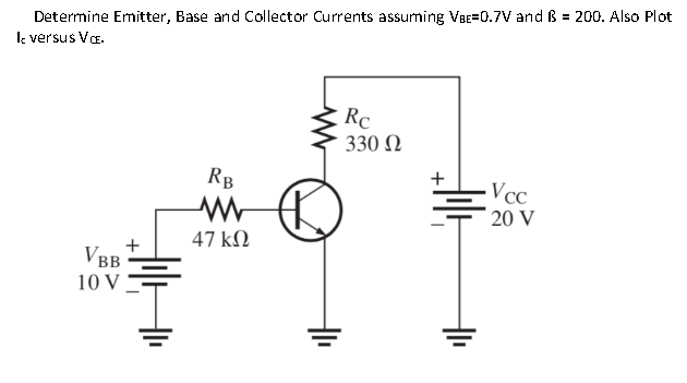 Solved Determine Emitter, Base and Collector Currents | Chegg.com
