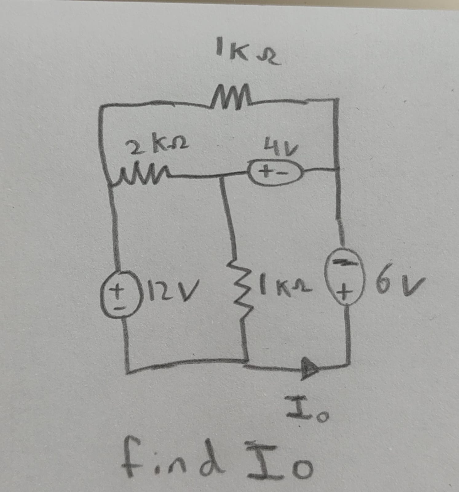 Solved find I0 ﻿in the gevin circuit | Chegg.com
