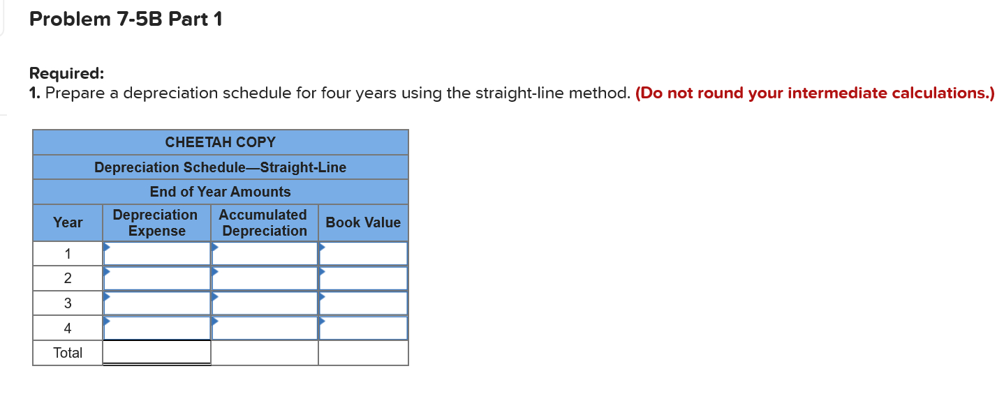 Solved Problem 7-5B Determine depreciation under three | Chegg.com