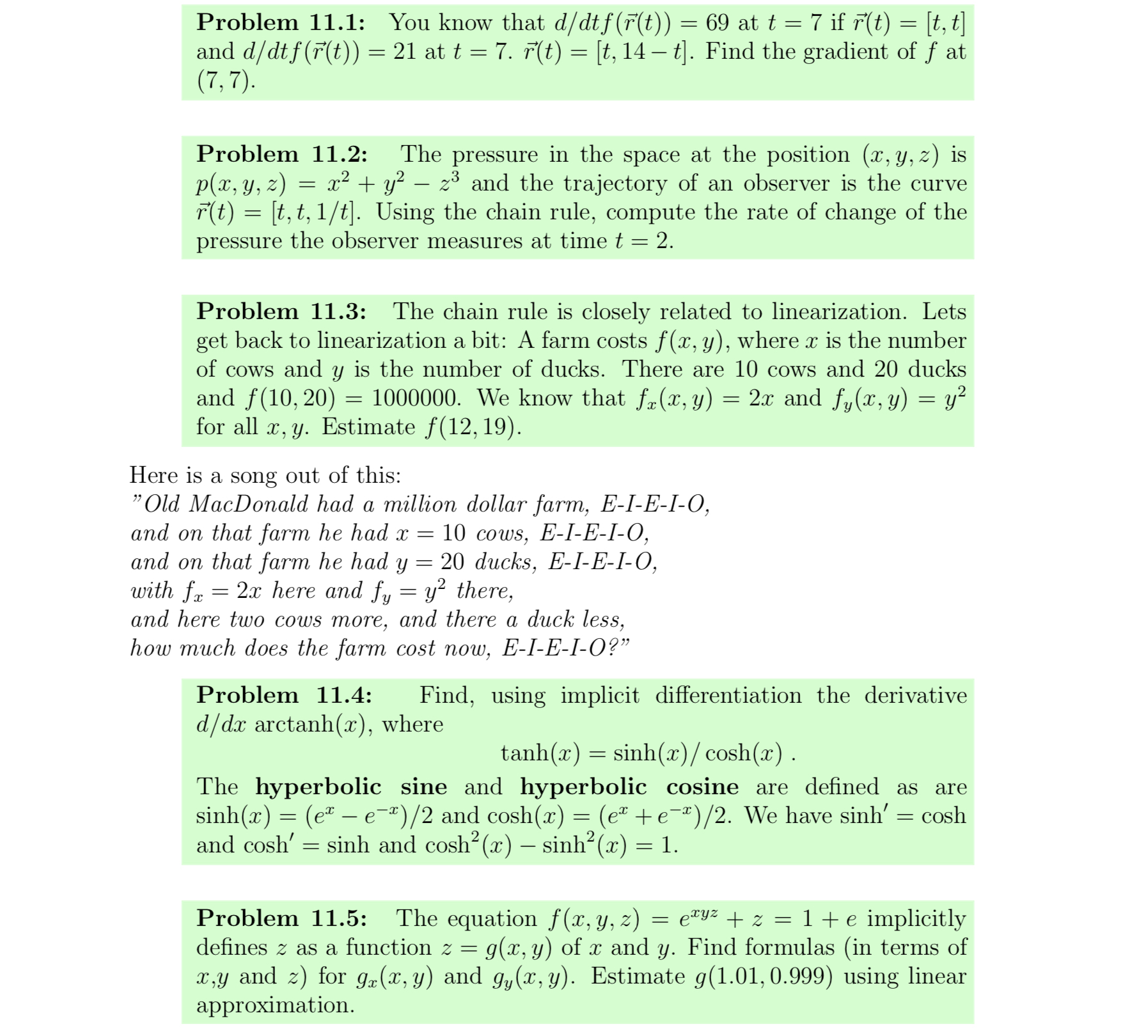 Solved Problem 11.1: You know that d/dtf(r(t))=69 at t=7 if | Chegg.com