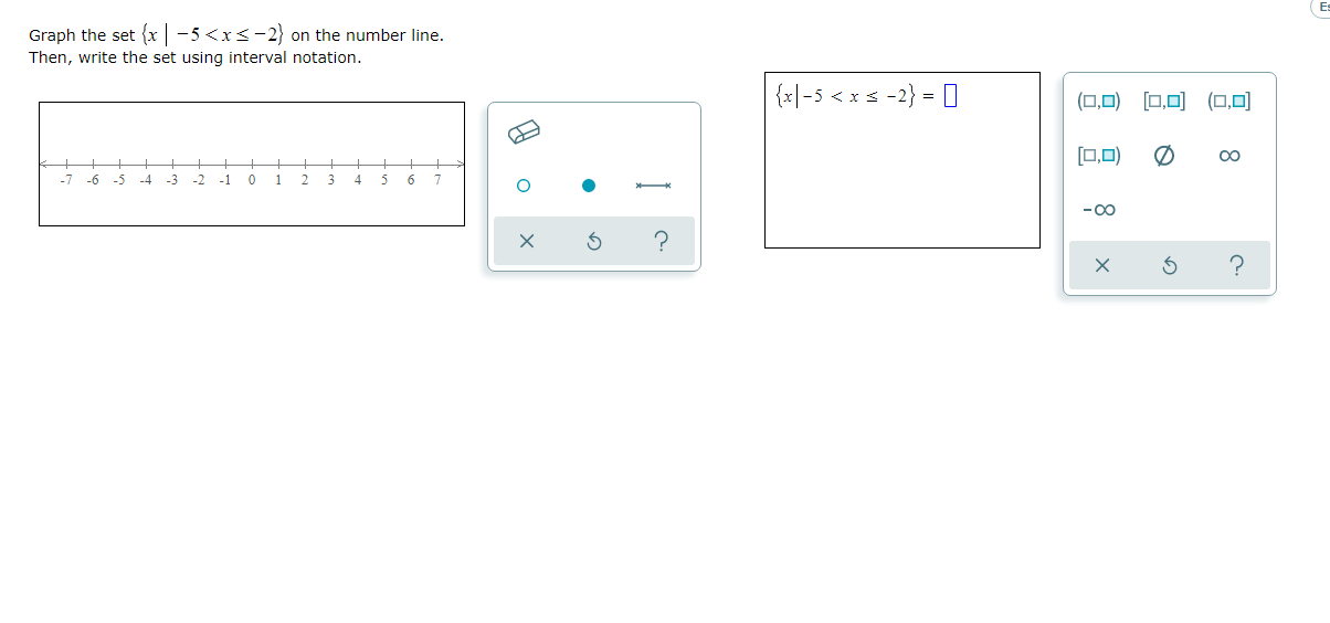 Solved Graph the set (x | -5 | Chegg.com