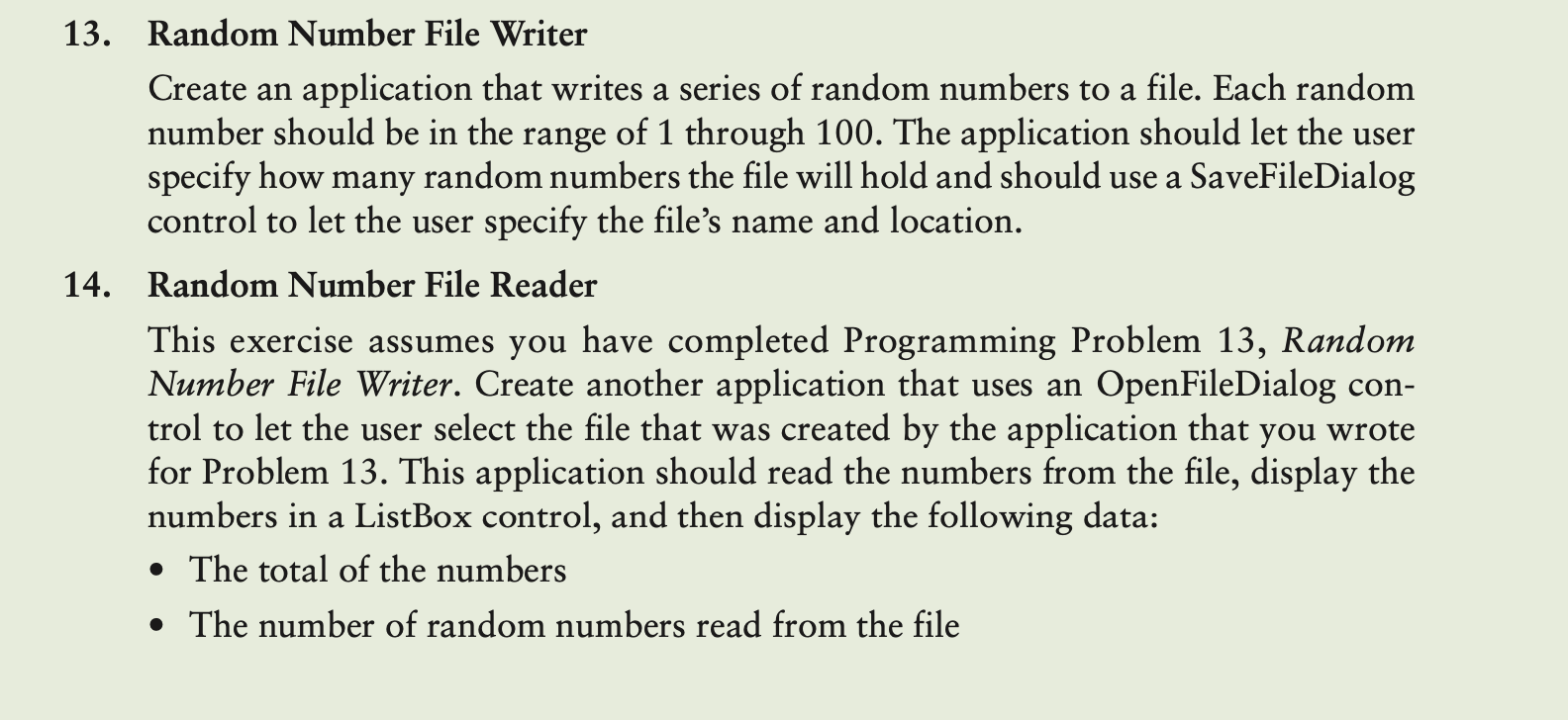 Solved 13 And 14 Random Number File Writer And Reader Be 9767