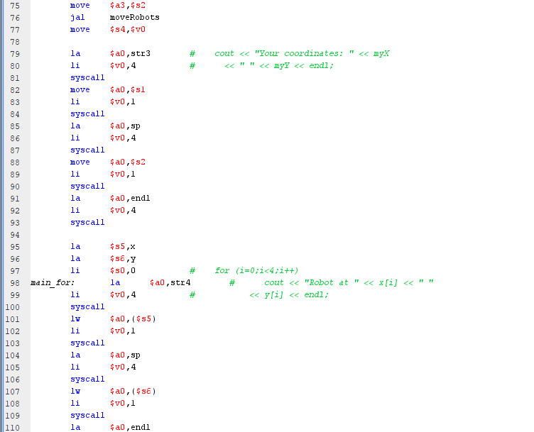 Solved Help me with an error in my code, in the moveRobot | Chegg.com