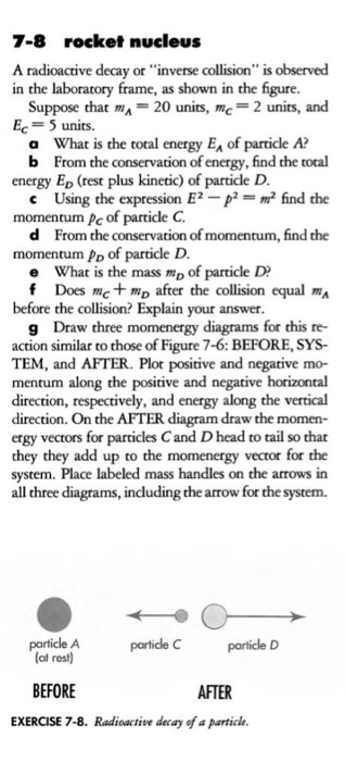 Solved A radioactive decay or "inverse collision" is | Chegg.com