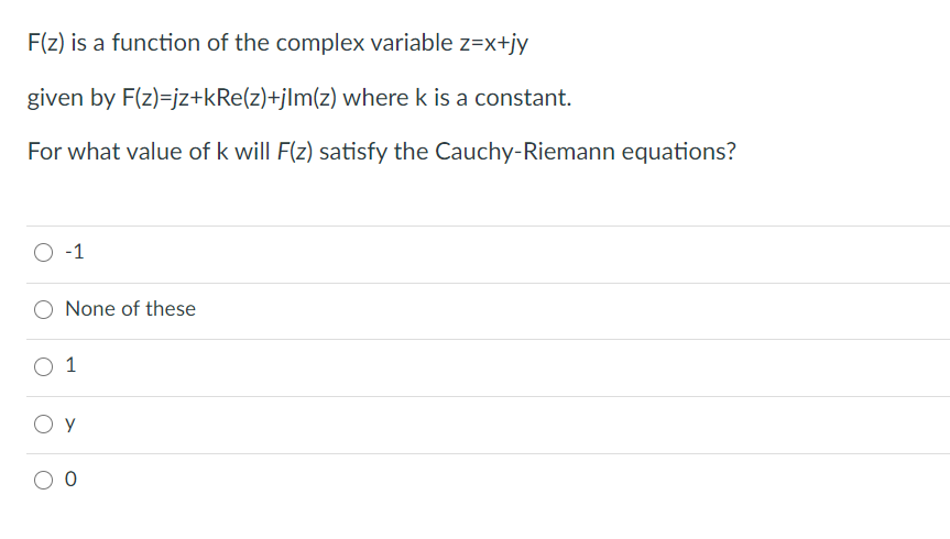 Solved F(z) is a function of the complex variable z=x+jy | Chegg.com