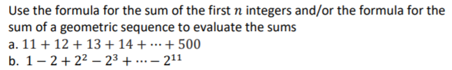 Solved Use the formula for the sum of the first n integers | Chegg.com