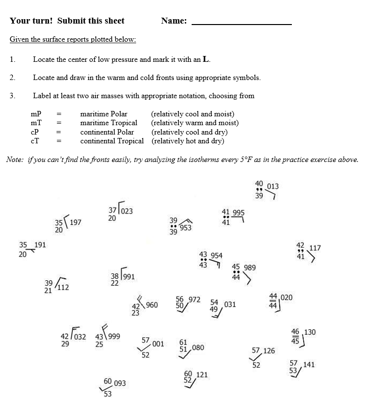 Solved AHS 104: Introduction to Atmospheric Science Lab 10: | Chegg.com