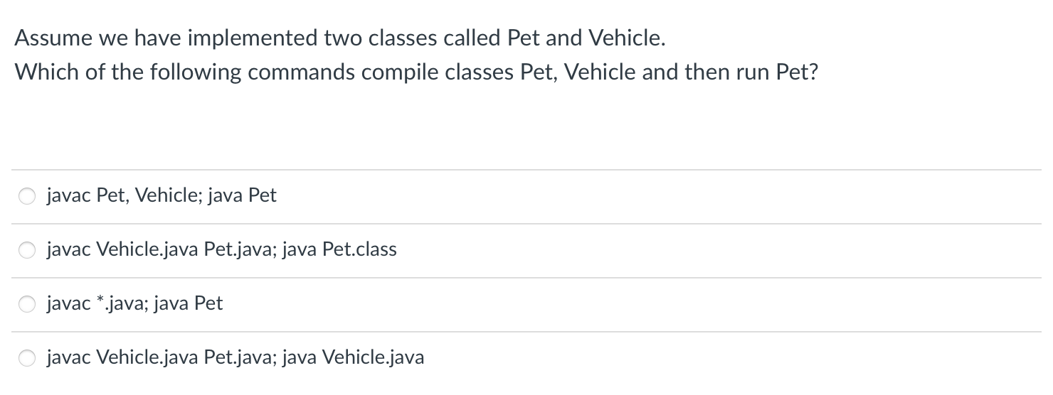 Solved Assume we have implemented two classes called Pet and | Chegg.com