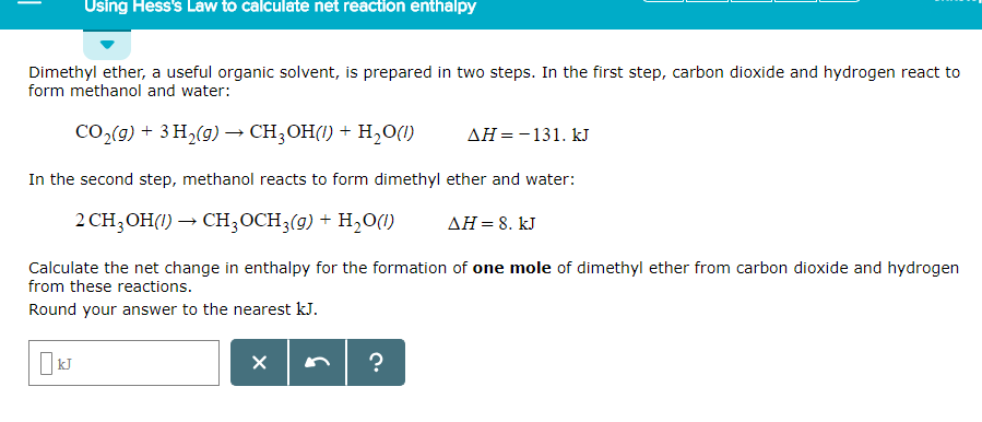 Solved Using Hess's Law to calculate net reaction enthalpy | Chegg.com
