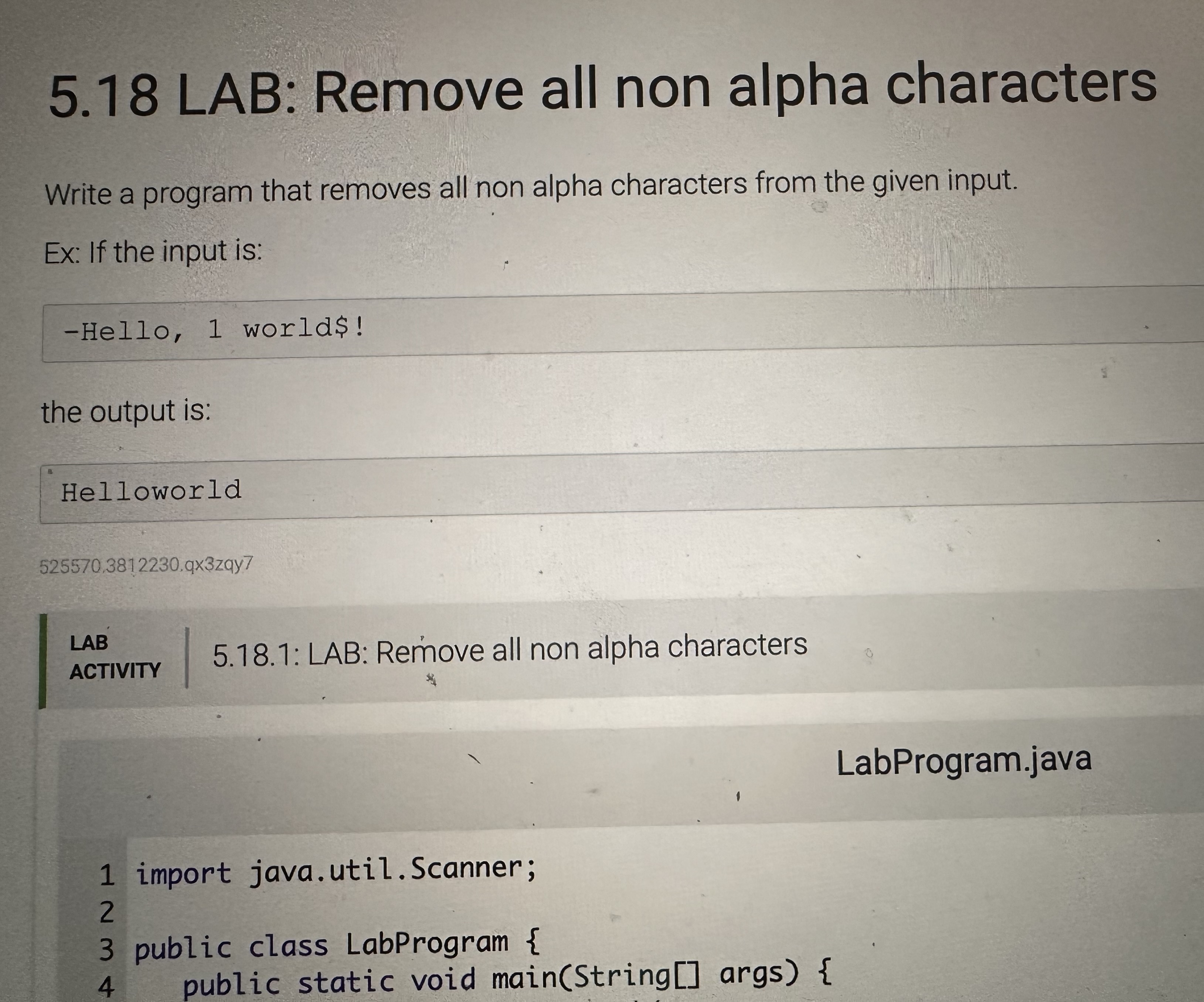 Solved the output is: Helloworld 525570.3812230.q×3zqy7 1 | Chegg.com