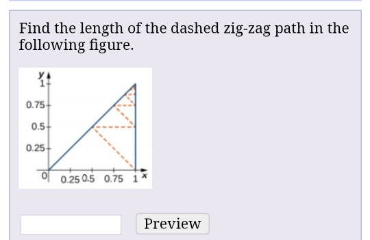 Solved Find the length of the dashed zig-zag path in the | Chegg.com