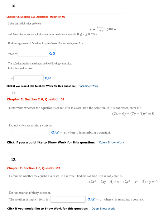 Solved 10. Chapter 2, Section 2.2, Additional Question 03 | Chegg.com