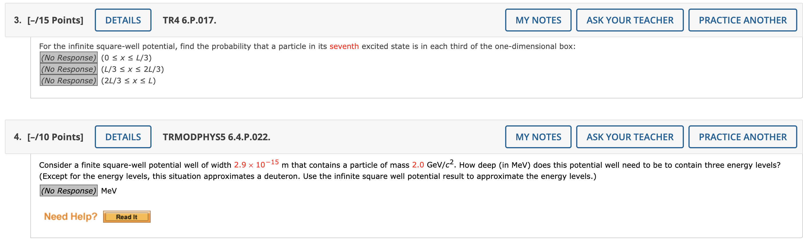 Solved For the infinite square-well potential, find the | Chegg.com