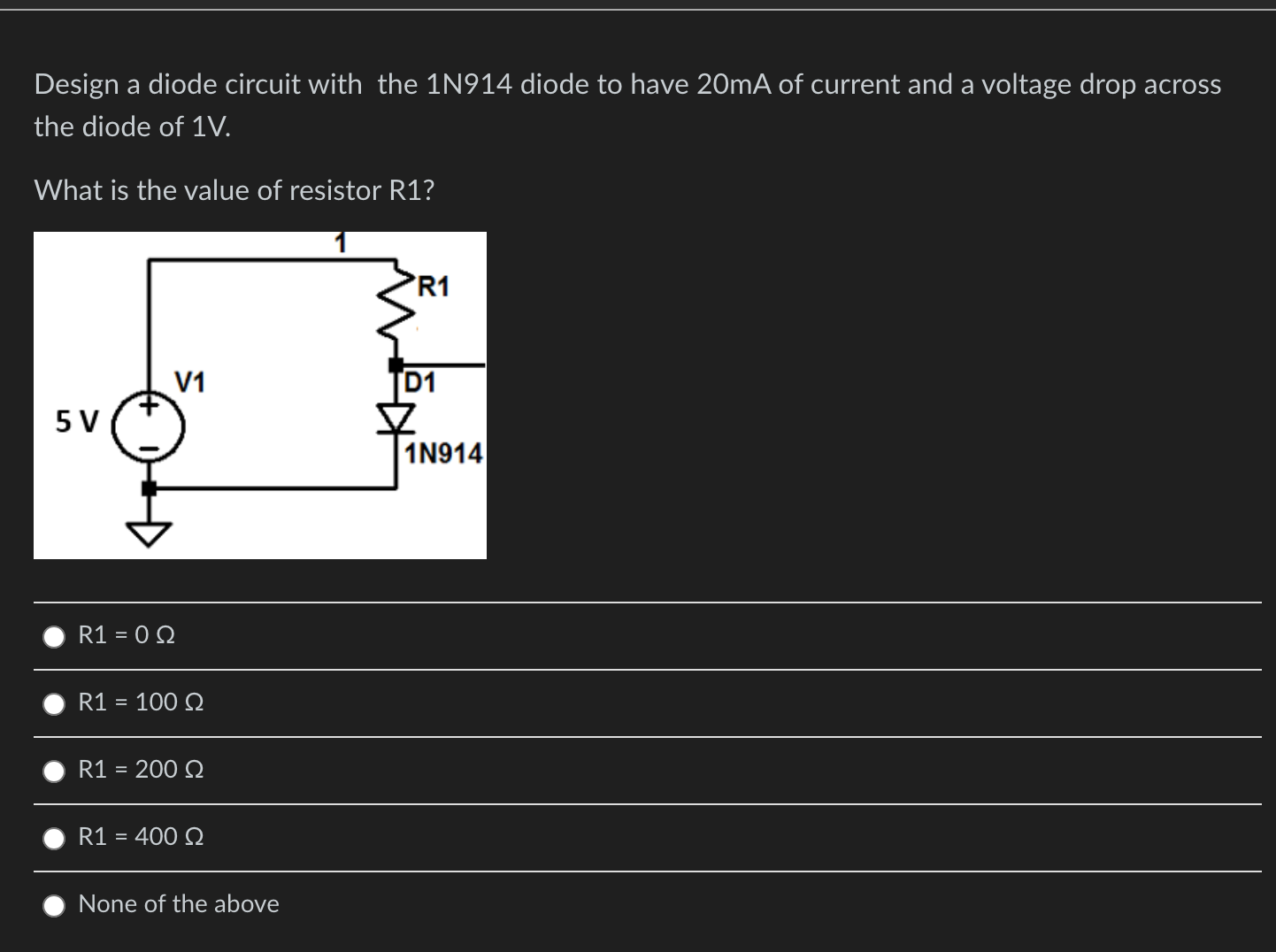 Solved Design a diode circuit with the 1 N914 diode to have | Chegg.com