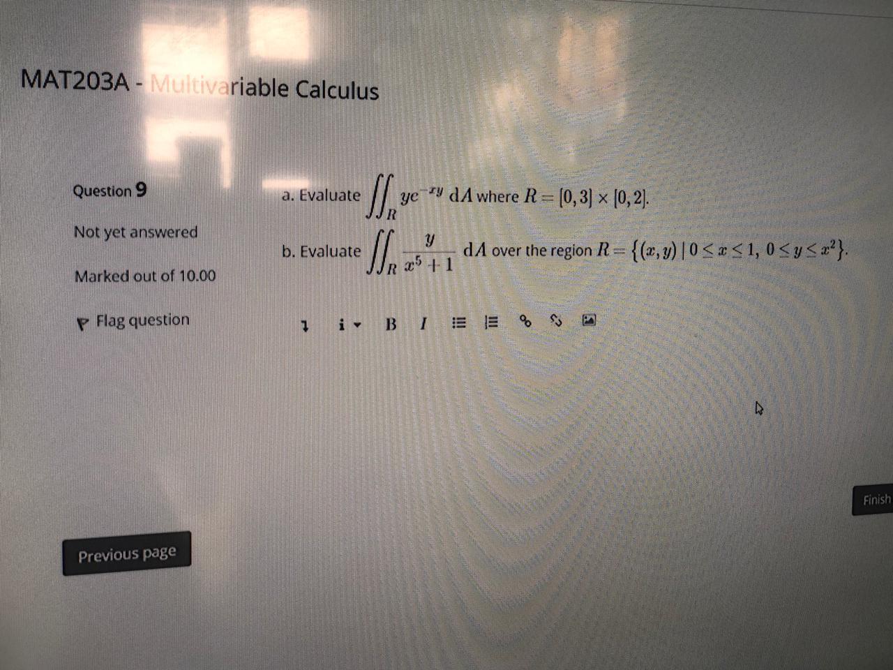 Solved MAT203A - Multivariable Calculus Question 9 a. | Chegg.com