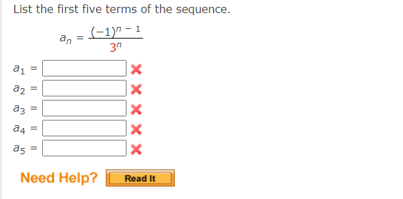 Solved List the first five terms of the sequence. | Chegg.com