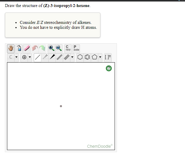 Solved Draw The Structure Of Z 3 Isopropyl 2 Hexene