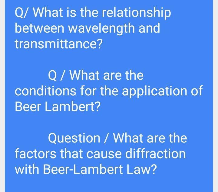 Solved Q/ What is the relationship between wavelength and | Chegg.com
