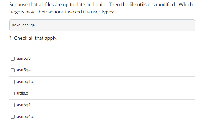 Solved Write a Makefile line that will cause a library | Chegg.com