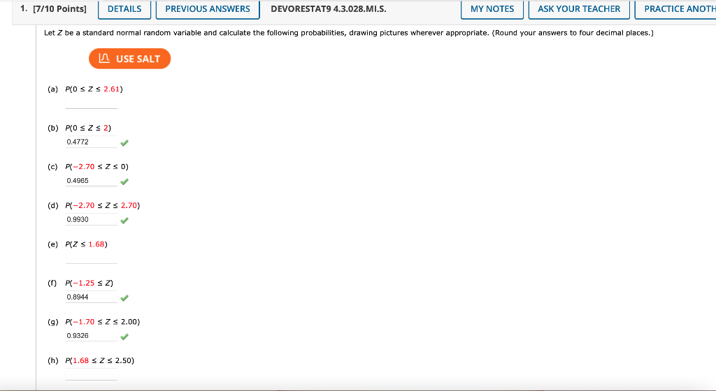 Solved 1. [7/10 Points] DETAILS PREVIOUS ANSWERS DEVORESTAT9 | Chegg.com
