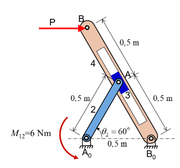 Solved In the arm-slide mechanism in the figure, a moment of | Chegg.com