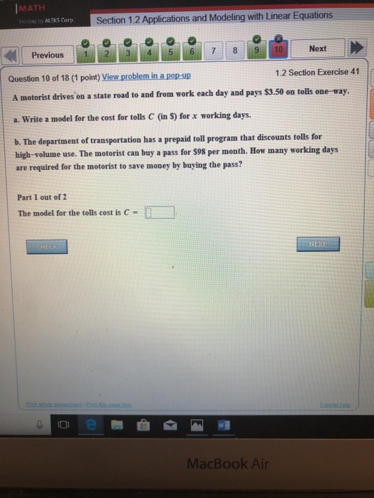 Solved Math Section 1 2 Applications And Modeling With