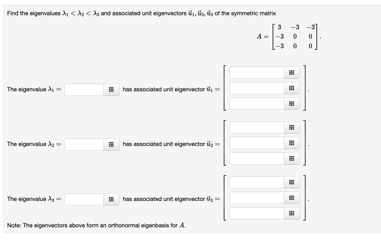 Solved Find the eigenvalues λ1