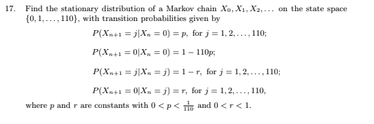 Solved Simulating from a finite-state Markov chain. Find the | Chegg.com