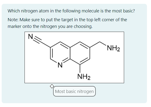 Solved Which nitrogen atom in the following molecule is the | Chegg.com