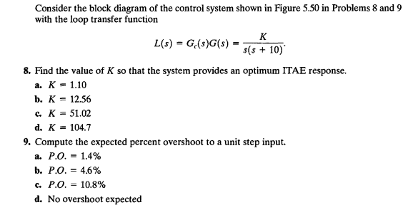 Solved Consider the block diagram of the control system | Chegg.com
