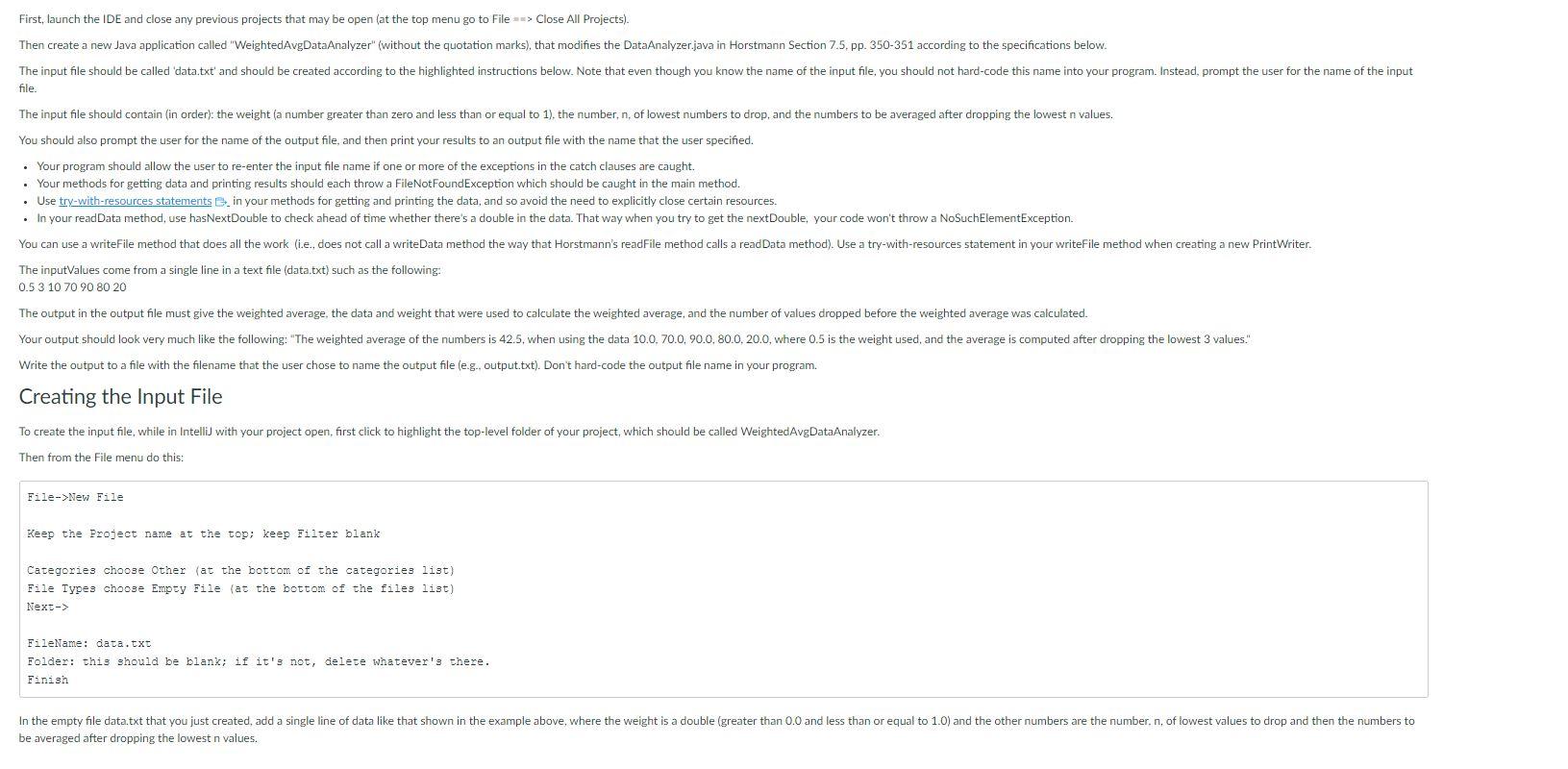 Solved First, launch the IDE and close any previous projects | Chegg.com