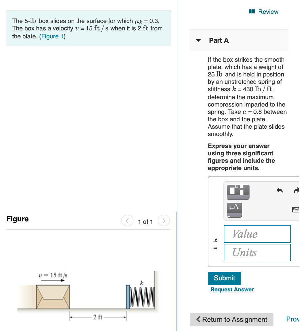 Solved Review The 5-lb box slides on the surface for which | Chegg.com