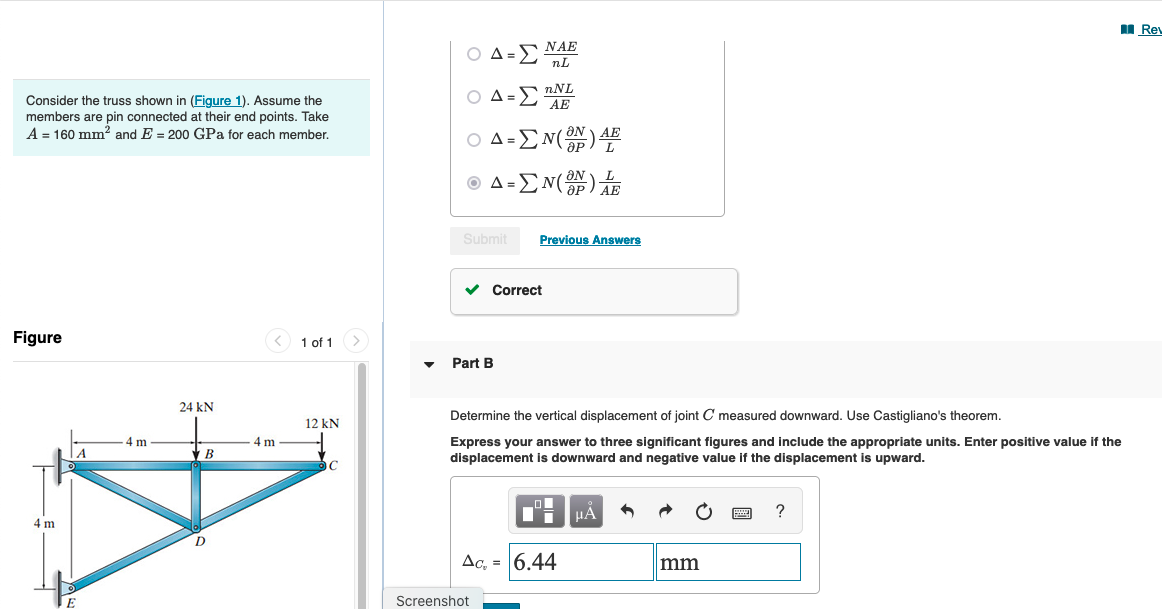 Figure 1 of 1 Part B Determine the vertical | Chegg.com