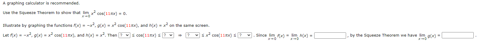 Solved A graphing calculator is recommended. Use the Squeeze | Chegg.com