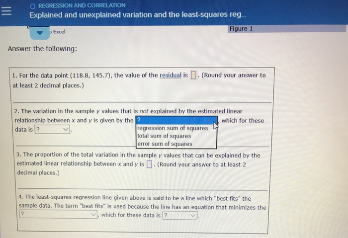 Solved 7 REGRESSION AND CORRELATION = Explained and | Chegg.com